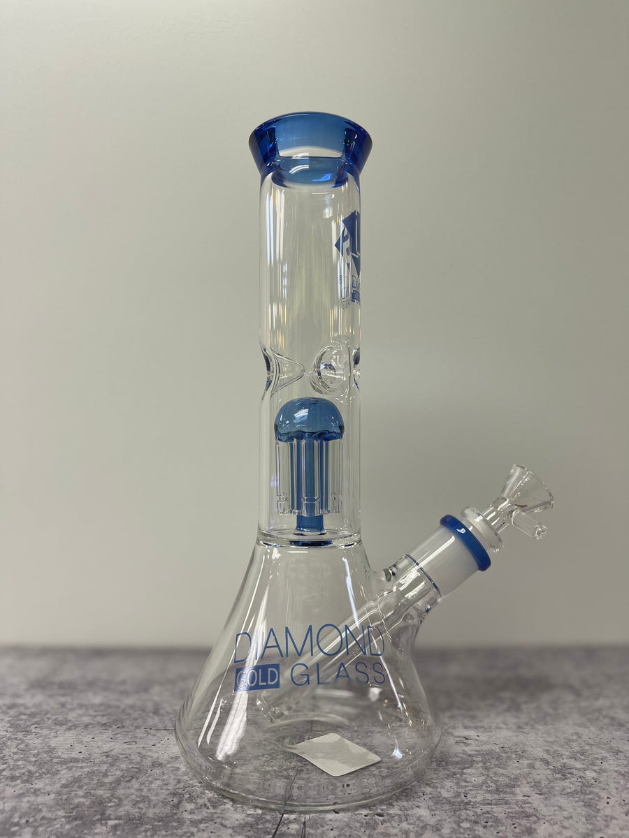 Diamond Gold Series 10” 14mm Beaker Bong, Blue – Capitol Hemp, LLC